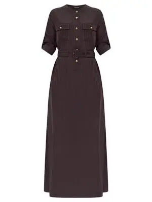TOM FORD Button-front Maxi Shirtdress - Brown