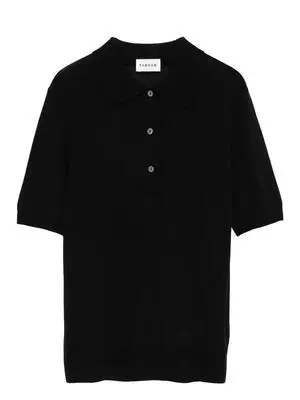 P.a.r.o.s.h Fine Knit Polo Sweater - Black