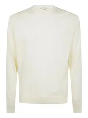 FILIPPO DE LAURENTIIS Long Sleeve Round Neck Sweater - White