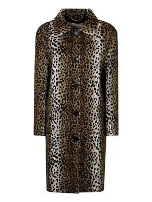 Blumarine Jacquard Coat - Black