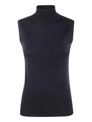 Max Mara Sleeveless Turtleneck Top - Black