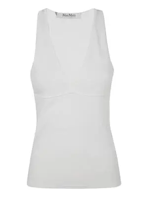 Max Mara Armida1234 Cotton Bra Tank - White