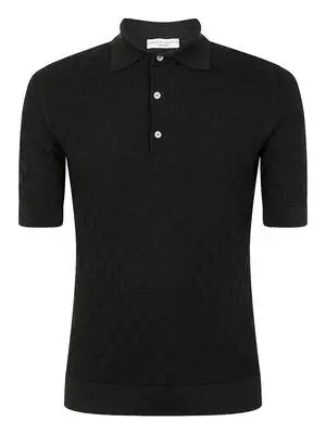 FILIPPO DE LAURENTIIS Short Sleeves Polo Shirt - Black