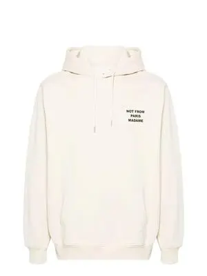 Drole De Monsieur Le Hoodie Slogan Hoodie Sweatshirt - White