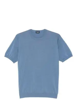 DRUMOHR Short Sleeves Round Neck T-shirt - Blue