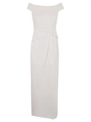 Ralph Lauren Saran Short Sleeves Gown - White
