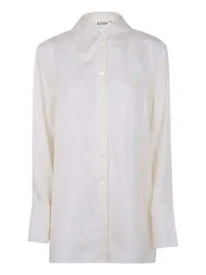 RÓHE Deconstructed Silk Button-down Shirt - White