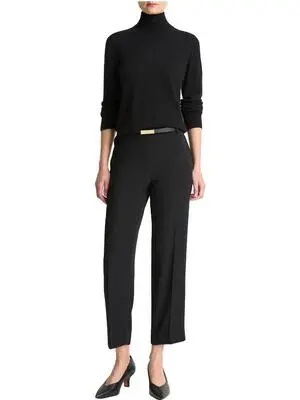 Vince Crepe Tapered Pull-on Pant - Black