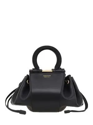 FERRAGAMO Gancini Bucket Bag Black