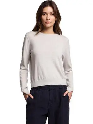 Velvet By Graham & Spencer Melina Cotton-cashmere Sweater - Gray
