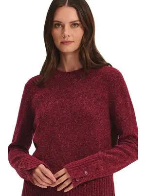 Velvet By Graham & Spencer Maisie Crewneck Sweater - Burgundy