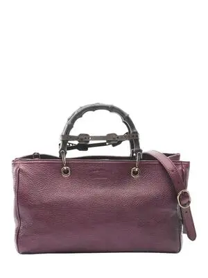Gucci 2016-2026 Medium Bamboo Shopper Satchel - Purple