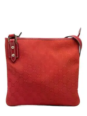 Gucci Gg Canvas Crossbody Bag - Red
