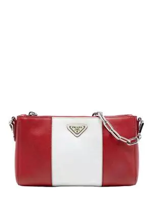 Prada Saffiano Lux Crossbody Bag - Red