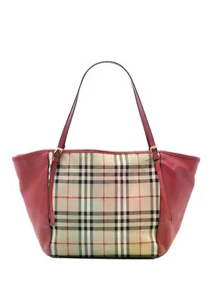 Burberry Haymarket Check Canvas Canterbury Tote Bag - Brown