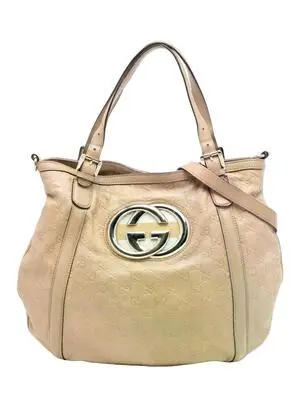 Gucci Medium Sima Web Britt Satchel - Brown