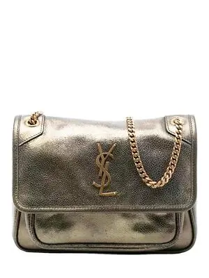 Saint Laurent 2019 Baby Metallic Calfskin Niki Shoulder Bag - Gold