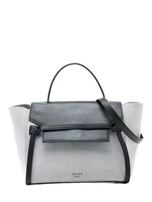Celine 2016 Mini Canvas Belt Satchel - Grey