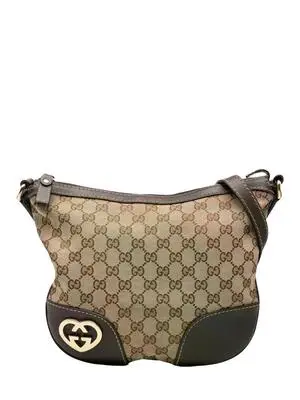Gucci Gg Canvas Lovely Crossbody Bag - Brown