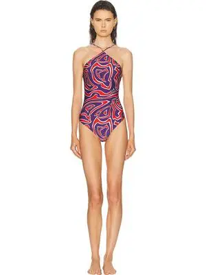 Emilio Pucci One-shoulder One-piece Swimsuit - Multicolor