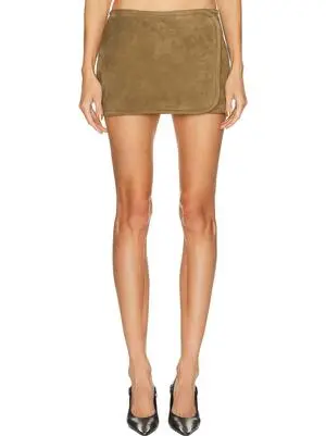 EAVES EAVES Bette Suede Mini Skirt