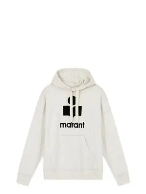 Isabel Marant Miley Logo Oversized Hoodie - Ecru