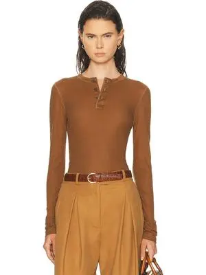 Ami Long Sleeve Top - Hazelnut