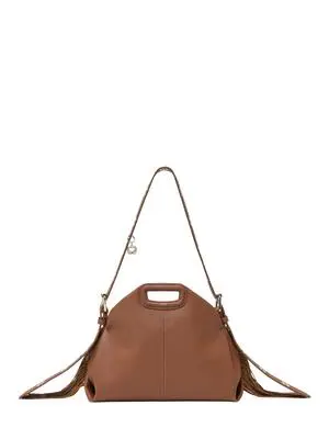Maje Leather Miss M Bag - Cognac Brown