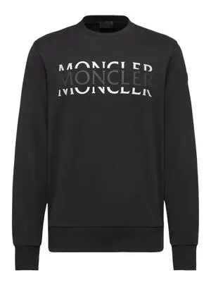 Moncler Logo Cotton Jersey Long-sleeve T-shirt - Black