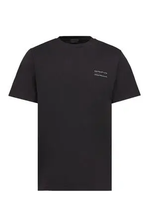 Moncler Logo Cotton Jersey T-shirt - Black