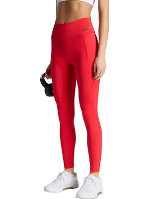 Adidas Optime Workout Full Length Leggings - Pure Ruby