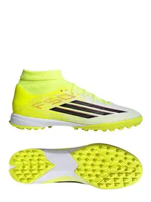 Adidas F50 League Mid Cut Turf Soccer Shoes - Team Solar Yellow 2 / Core Black / Lucid Red