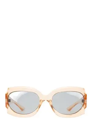 Le Specs Round Frame Sunglasses - Nude