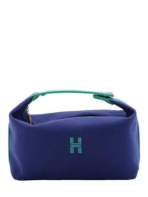 HERMES Gm Bride-a-brac Travel Case Toile - Blue