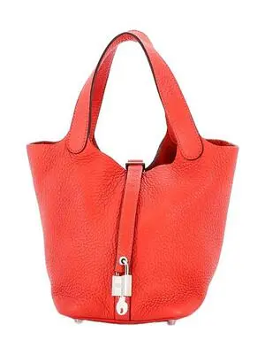 HERMES Pm Picotin Lock Bag Clemence - Red