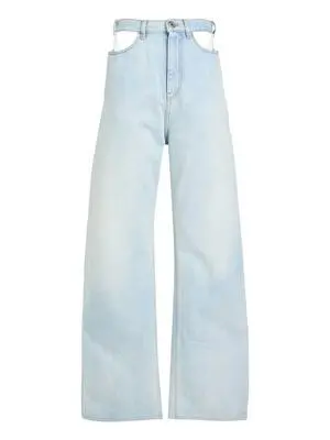MAISON MARGIELA Cutout Wide-leg Jeans - Light Denim