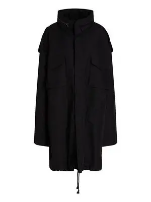 MAISON MARGIELA Crepe Hooded Parka - Black