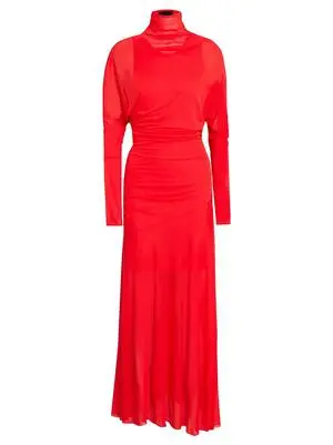 Proenza Schouler Draped Crepe-jersey Maxi Dress - Red