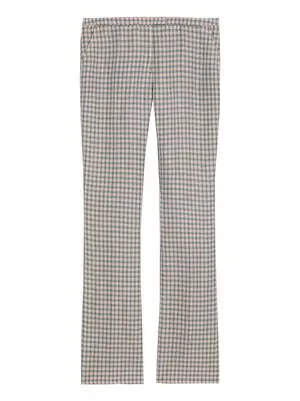 Acne Studios Gingham Linen-blend Jacquard Flared Pants - Pastel Pink