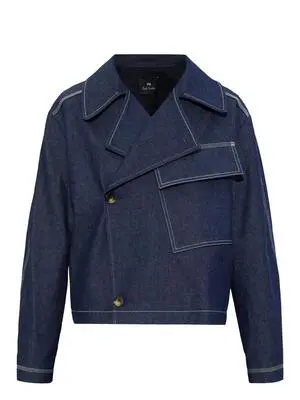 Paul Smith Double-Breasted Denim Jacket Navy Blue