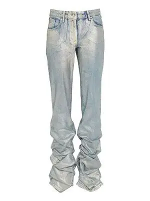 Patrizia Pepe Straight-leg Jeans With Metallic Detailing - Blue