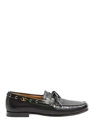 Valentino Garavani Vlogo Palm Avenue Loafers - Black
