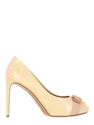 FERRAGAMO Vara Bow Peep-toe Pumps - Neutrals