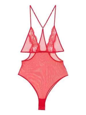 Patrizia Pepe Lace Bodysuit - Red