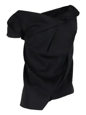 Roland Mouret Asymmetric Draped Top - Black