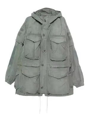MAISON MARGIELA Hooded Multi-pocket Coat - Grey