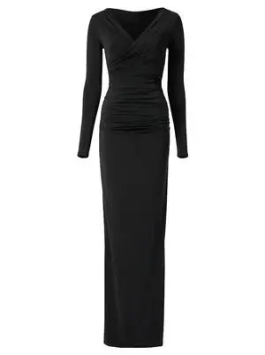 Jacquemus The Rita Long-sleeve Maxi Dress - Black