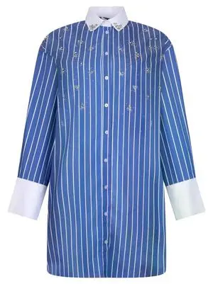 Liu Jo Striped Mini Shirt Dress - Blue