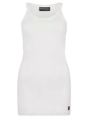 Dsquared2 Crew-neck Mini Dress - White