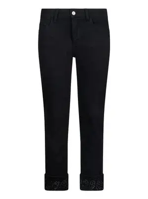 Liu Jo Mid-rise Turnup Hem Trousers - Black